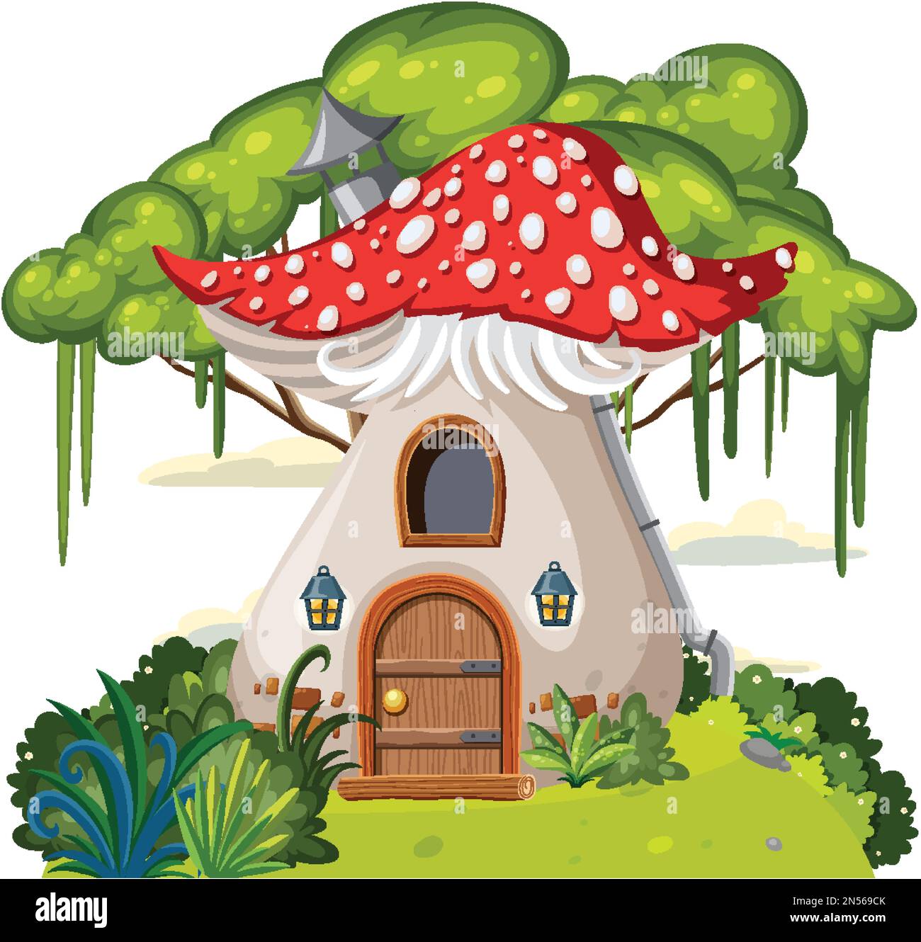 Fairytale house in cartoon style illustration Stock Vector Image & Art ...