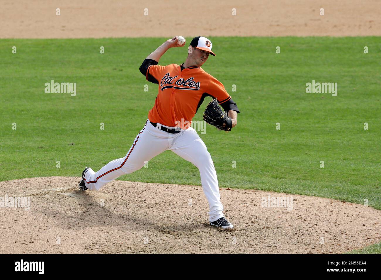 Baltimore Orioles pitcher Oliver Drake throws during the ninth inning ...