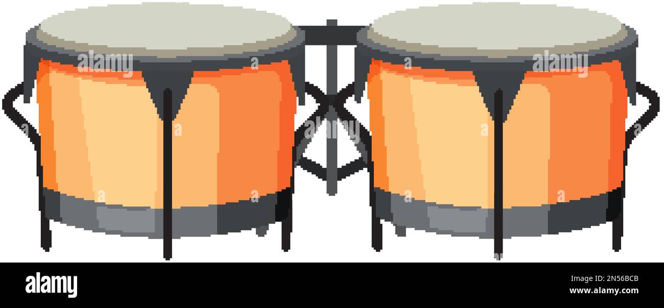 Musical instrument with bongos illustration Stock Vector Image & Art ...