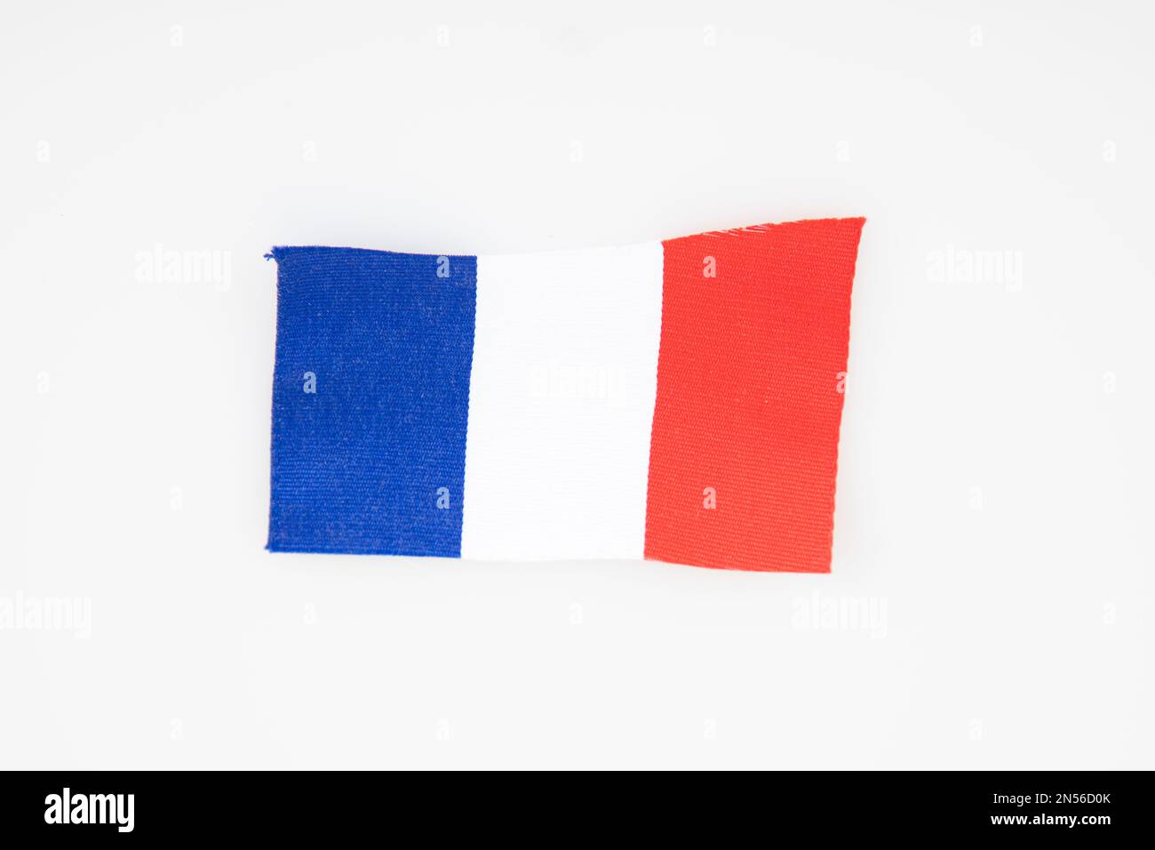 france flag french blue white red fabric ribbon cut after official ...