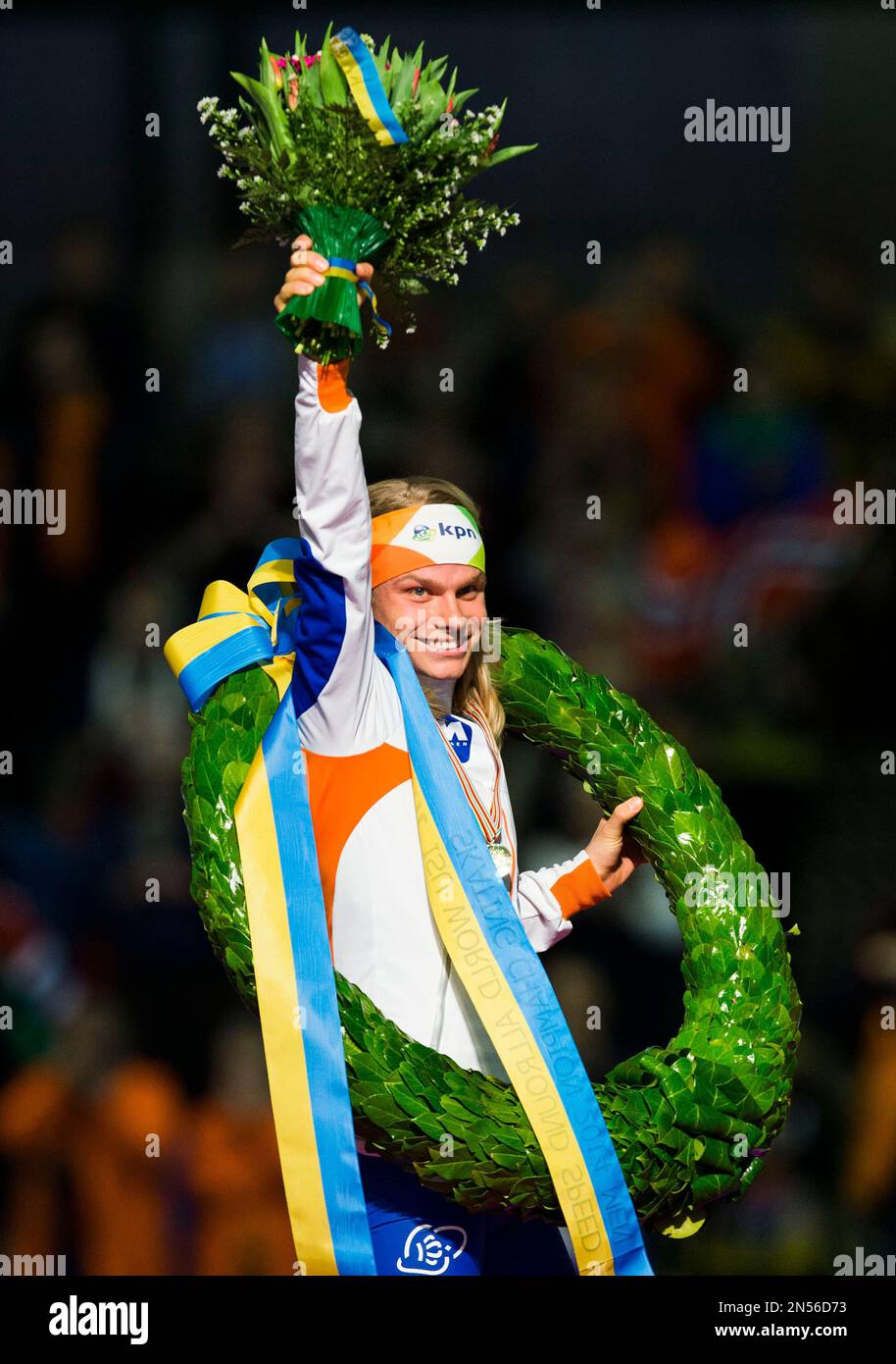 New European champion Koen Verweij of The Netherlands reacts on the ...