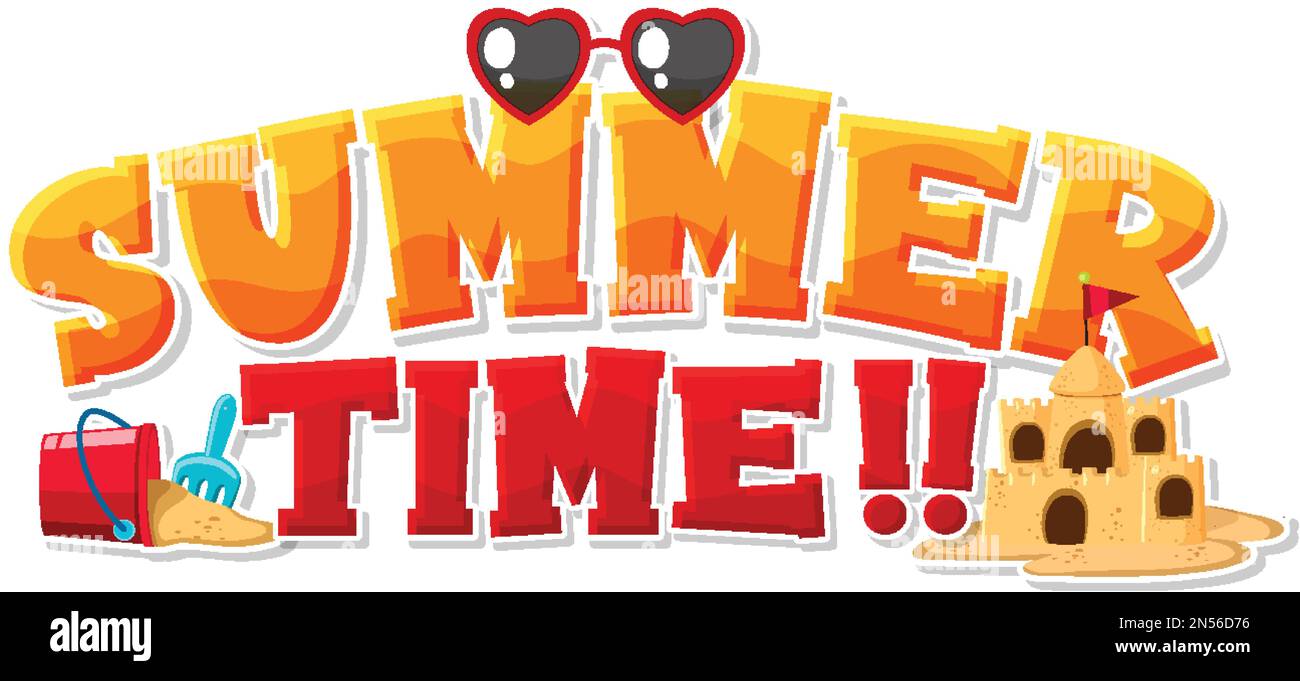 Summer time text clipart hi-res stock photography and images - Alamy