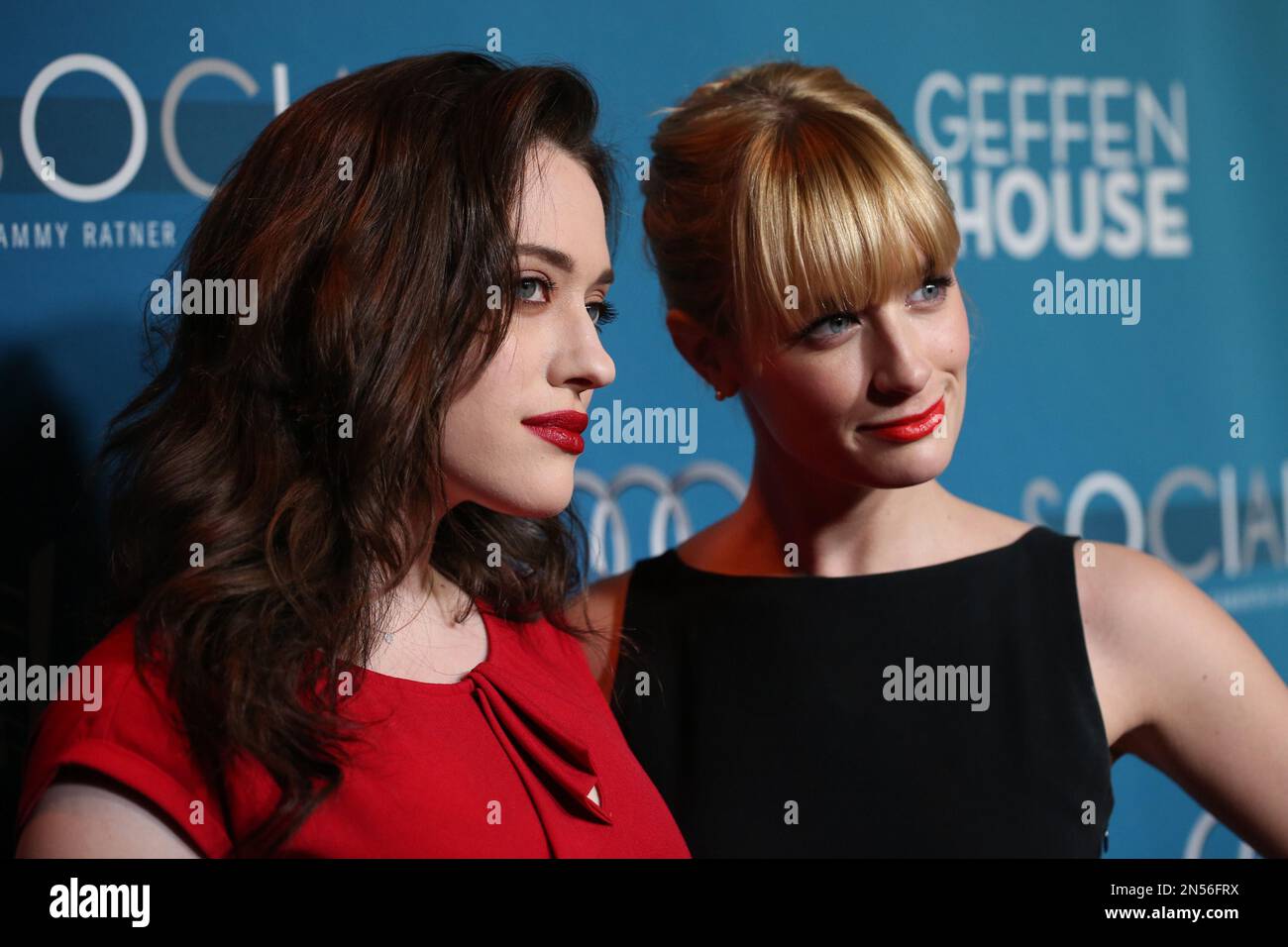 Kat Dennings, left, and Beth Behrs arrive at Backstage At The Geffen ...