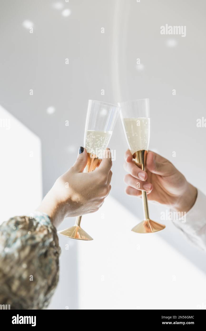 toasting with champagne new year party. Resolution and high quality ...