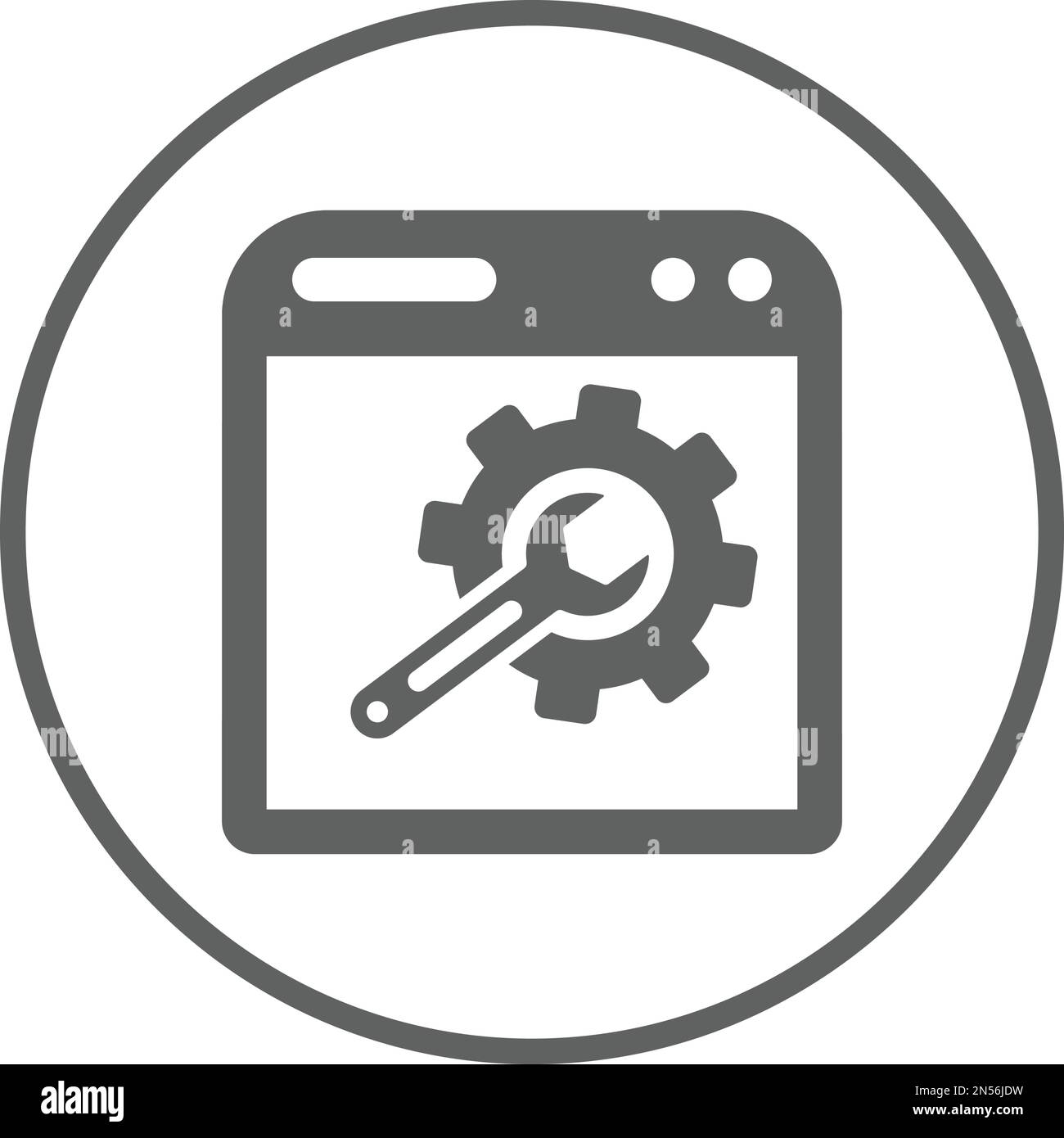 Website, configuration, setting icon is isolated on white background ...