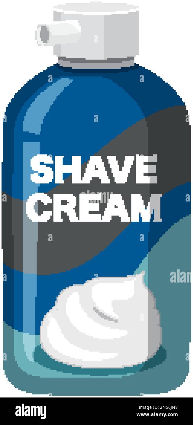 Isolated shaving cream bottle illustration Stock Vector Image & Art - Alamy