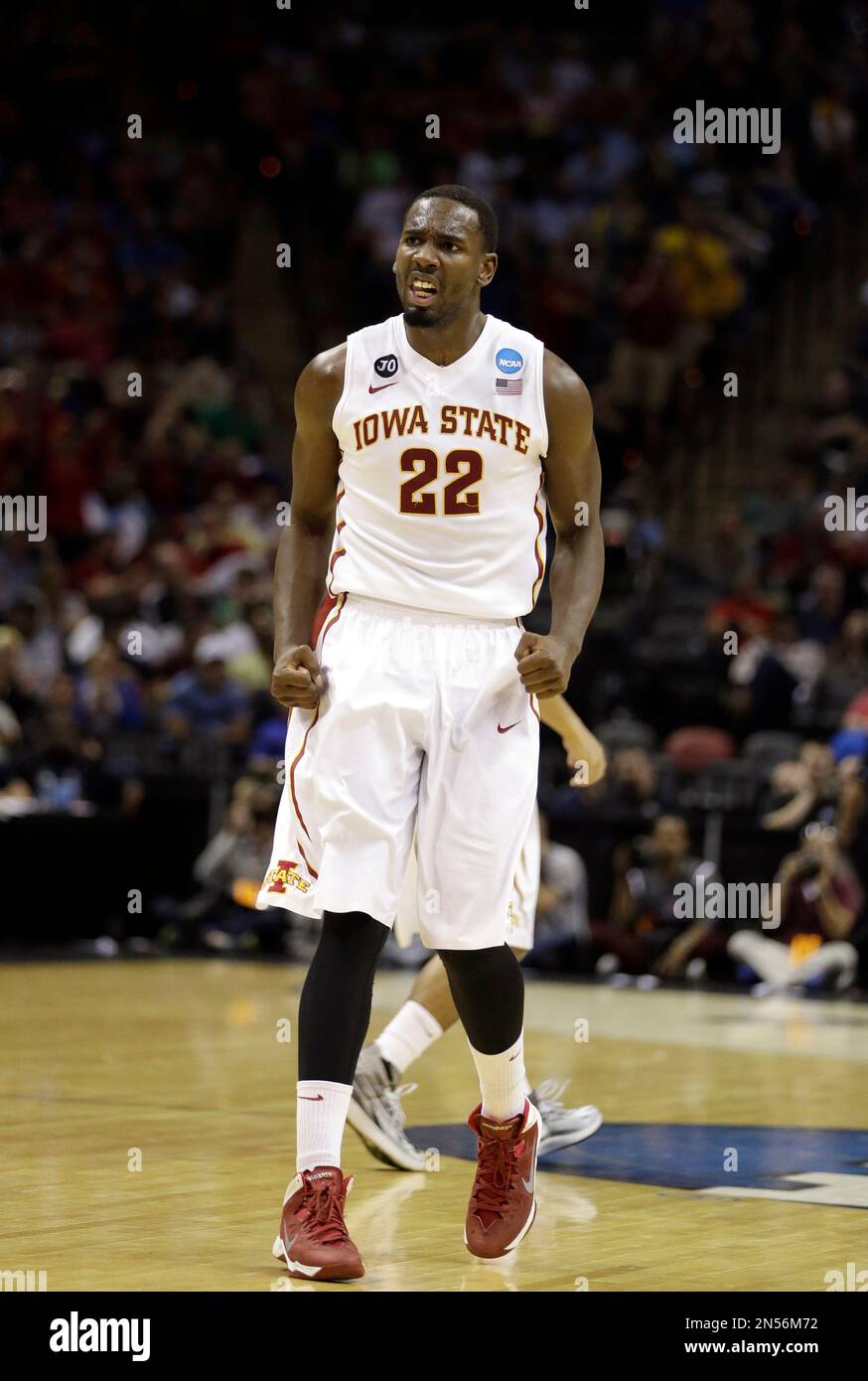 Iowa State's Dustin Hogue (22) reacts against North Carolina Central ...