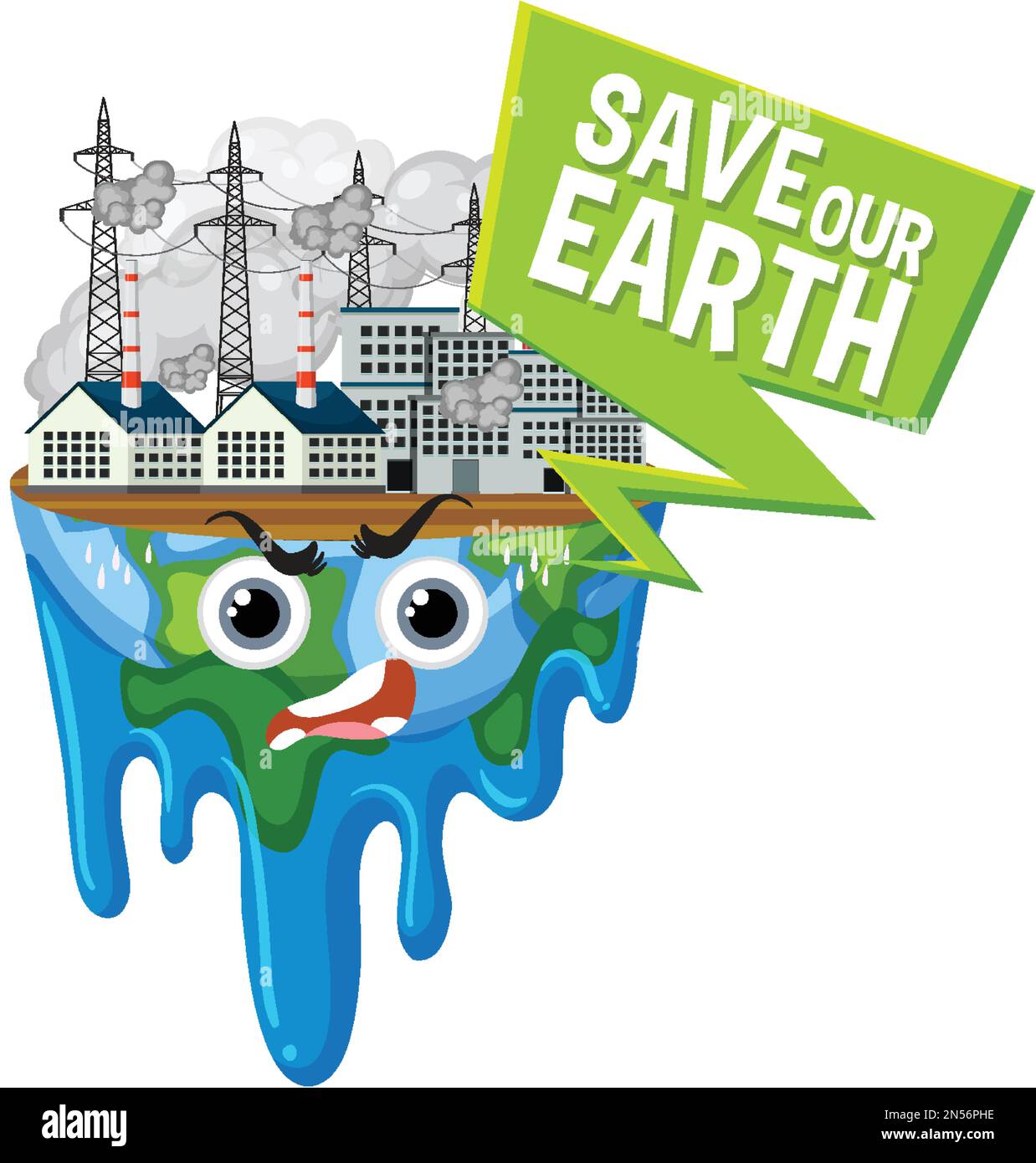 Save the earth campaign banner illustration Stock Vector Image & Art ...