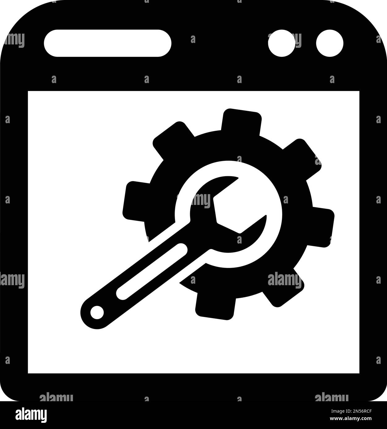 Website, configuration, setting icon is isolated on white background ... Website, configuration, setting icon is isolated on white background ...