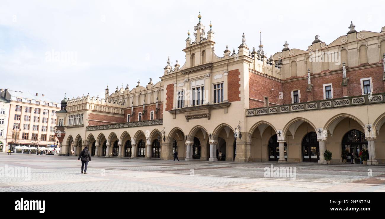 Krakow Main Square Rynek Glowny Poland. Krakow architecture, old city ...