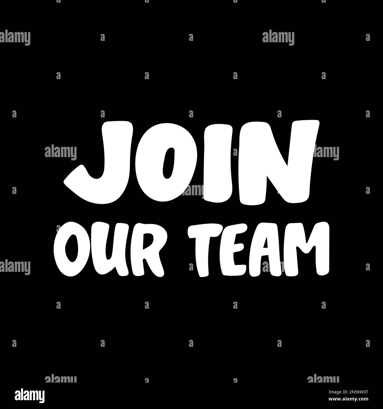 Join our team with sign vacant office chair white brush. Business ...