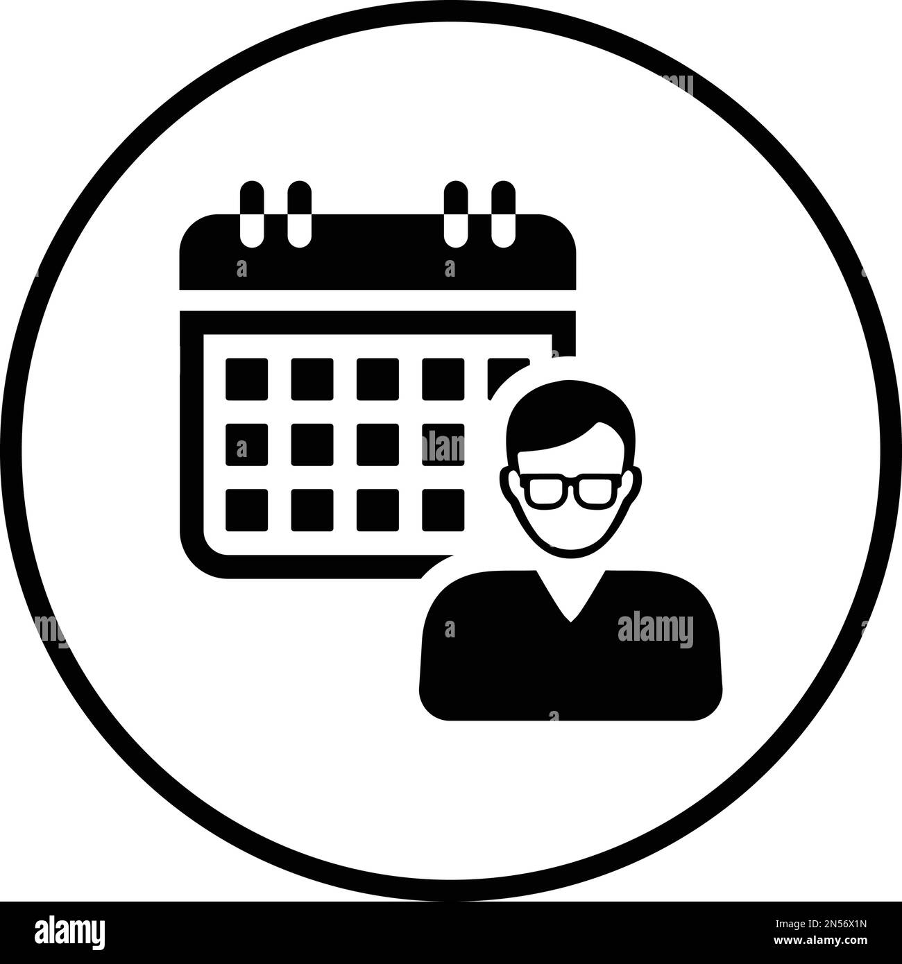 Personal, schedule, date icon - Simple editable vector EPS file Stock ...