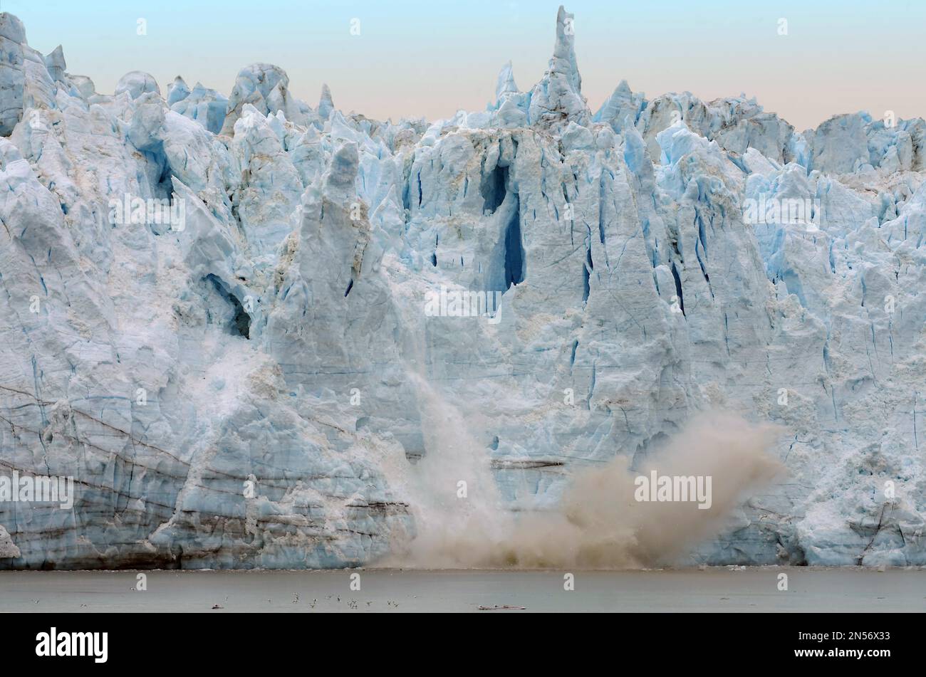 Front of a maritime glacier, Glacier Bay National Park, Inside Passage ...
