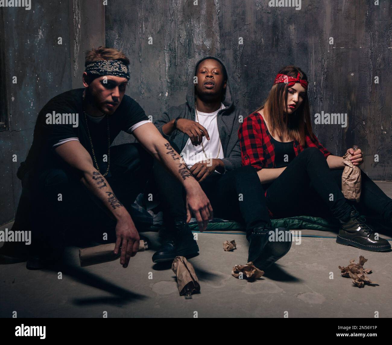 Youth group alcoholic addiction problem Stock Photo - Alamy
