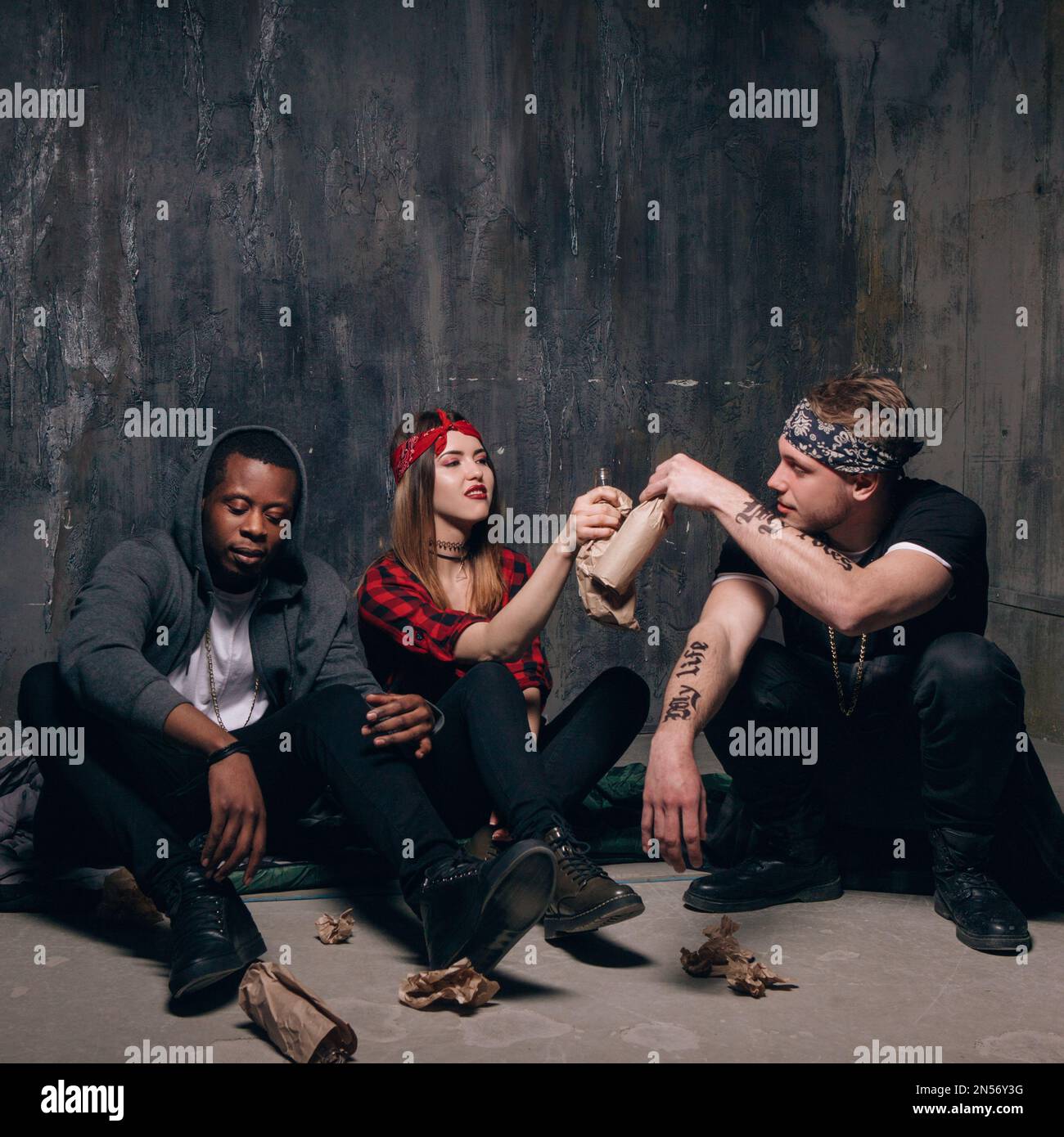 Group of alcoholic young people make cheers Stock Photo - Alamy