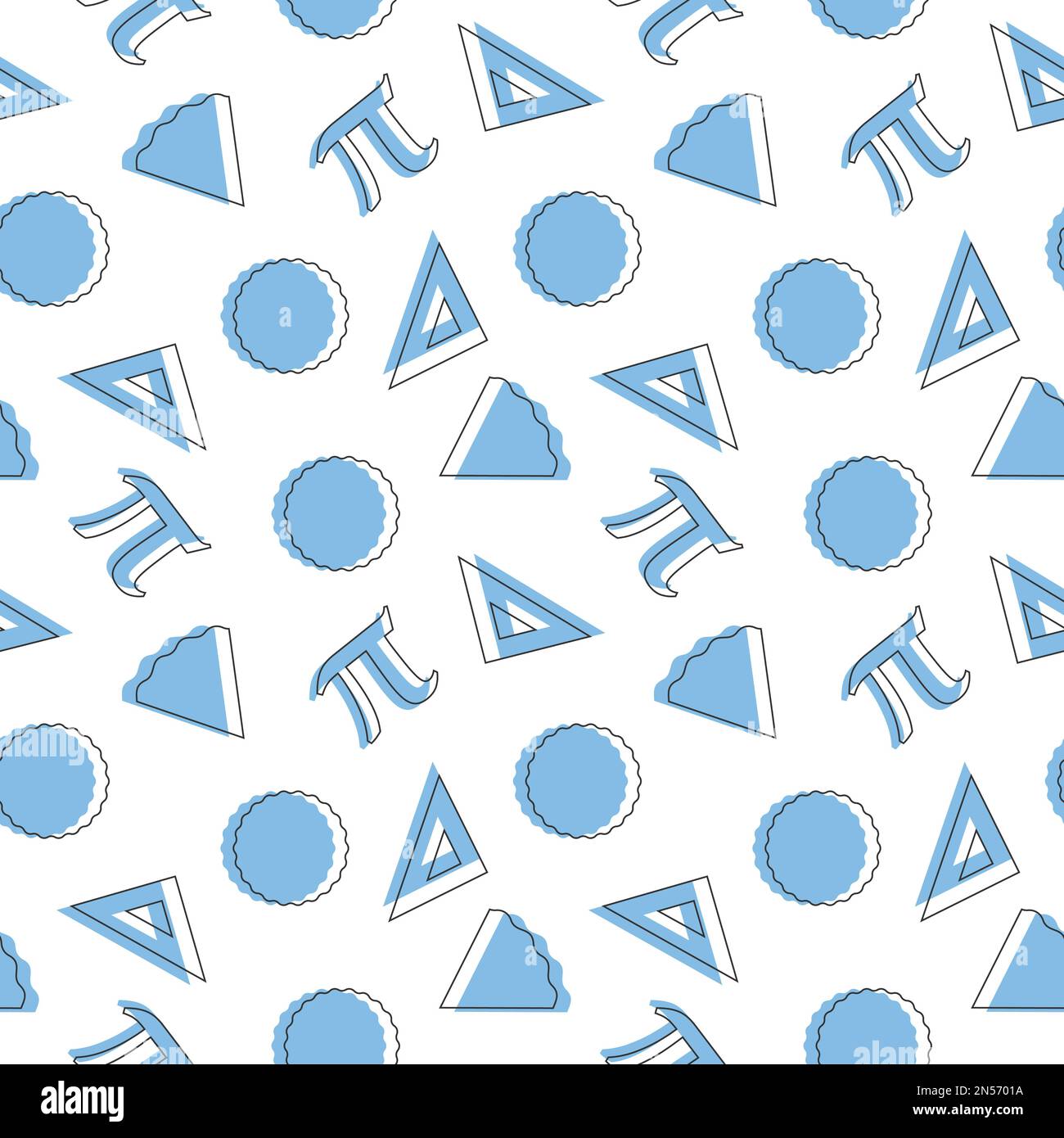 Pi Day Seamless Pattern Design with Mathematical Constants or Baked Pie ...