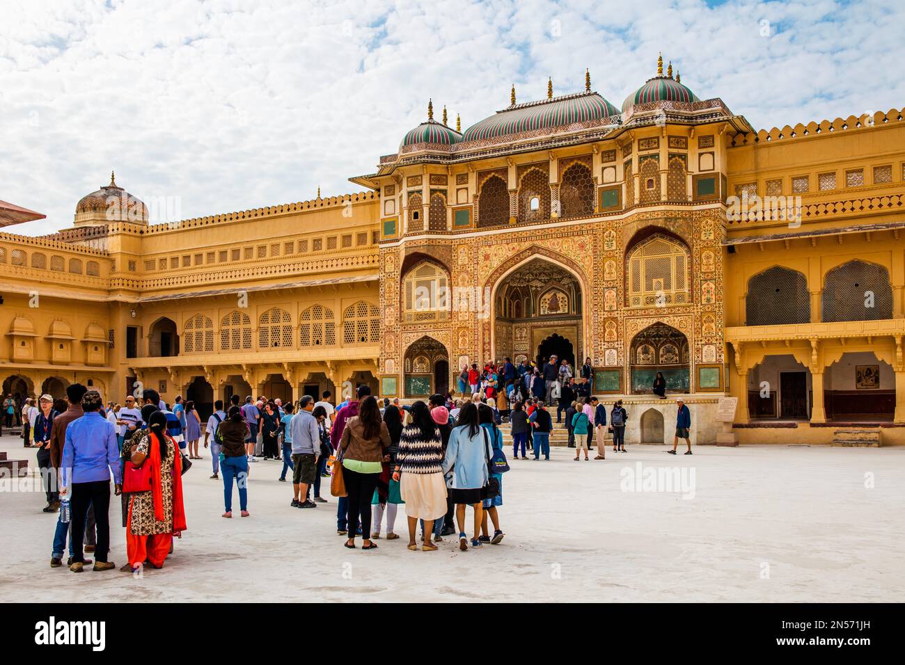 Courtyard in front of the impressive gatehouse of the Ganesh Pole ...