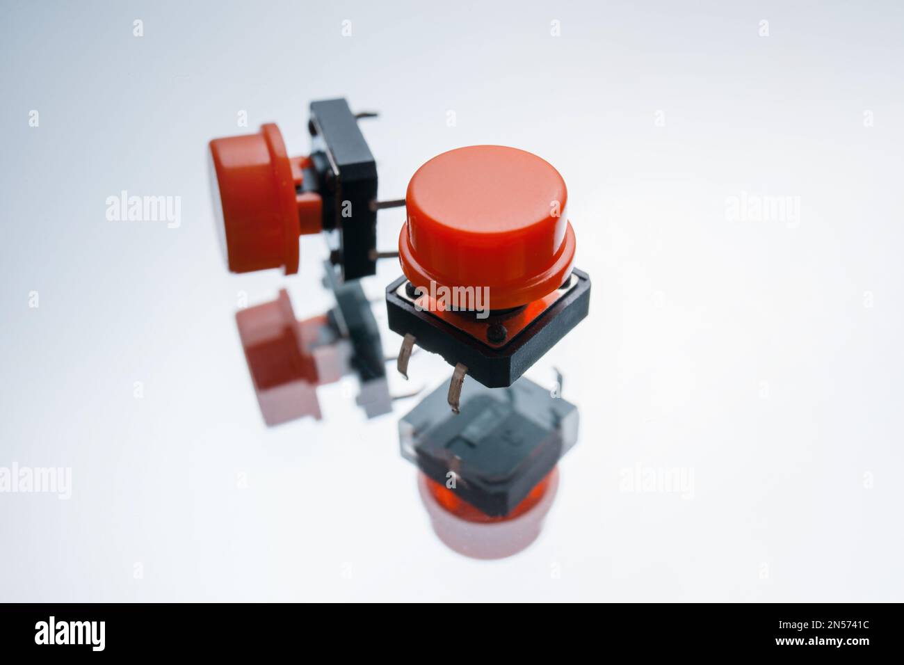 red electronic buttons element switches Stock Photo - Alamy