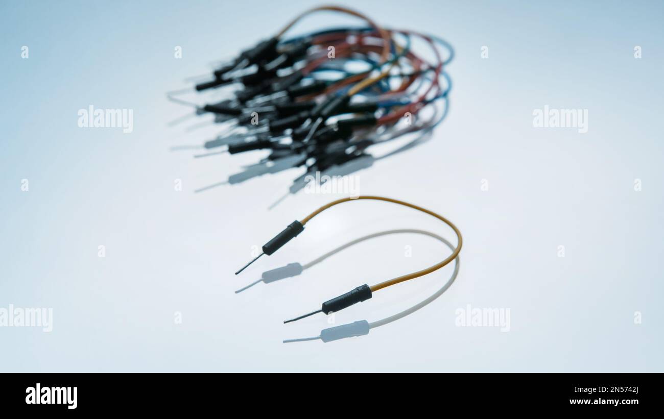 jump wires cables kit device component Stock Photo - Alamy
