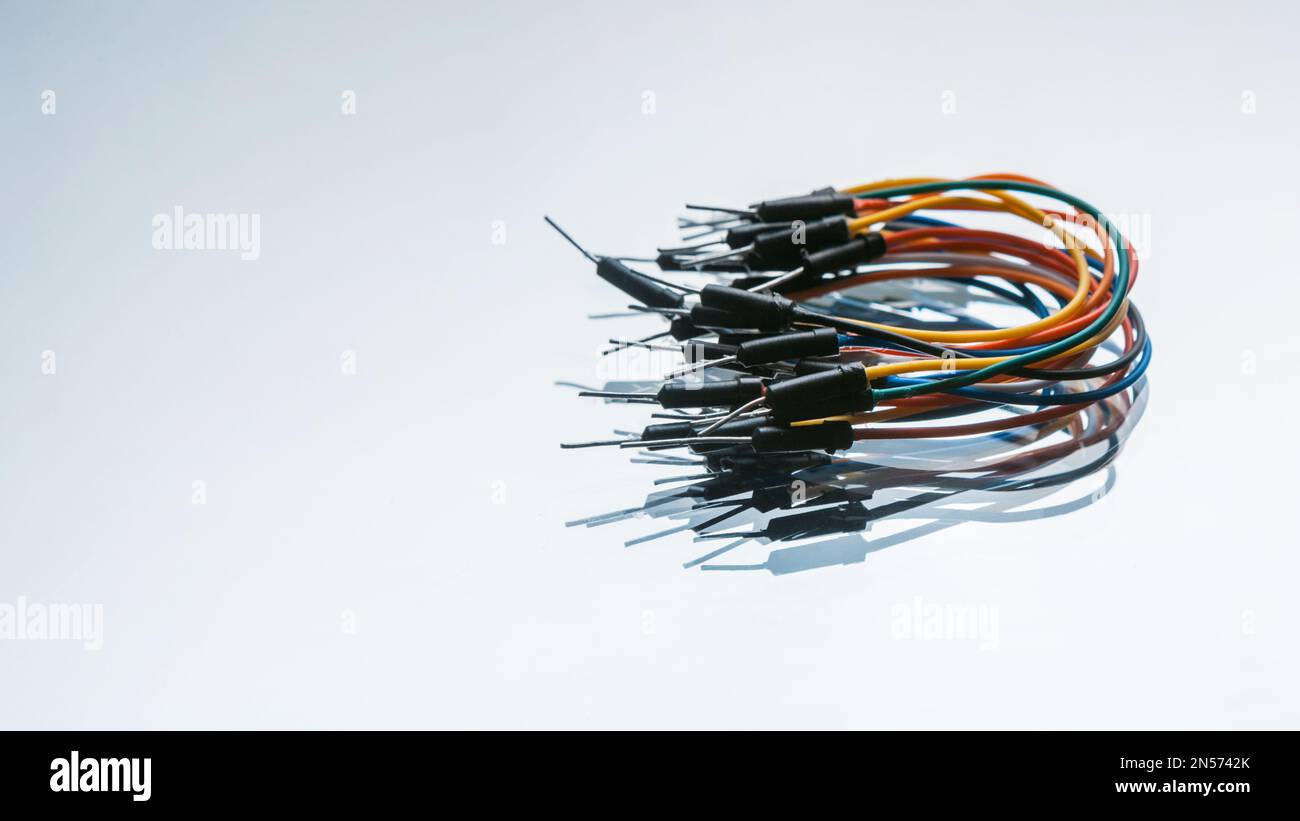 jump wires cables kit microelectronics Stock Photo - Alamy