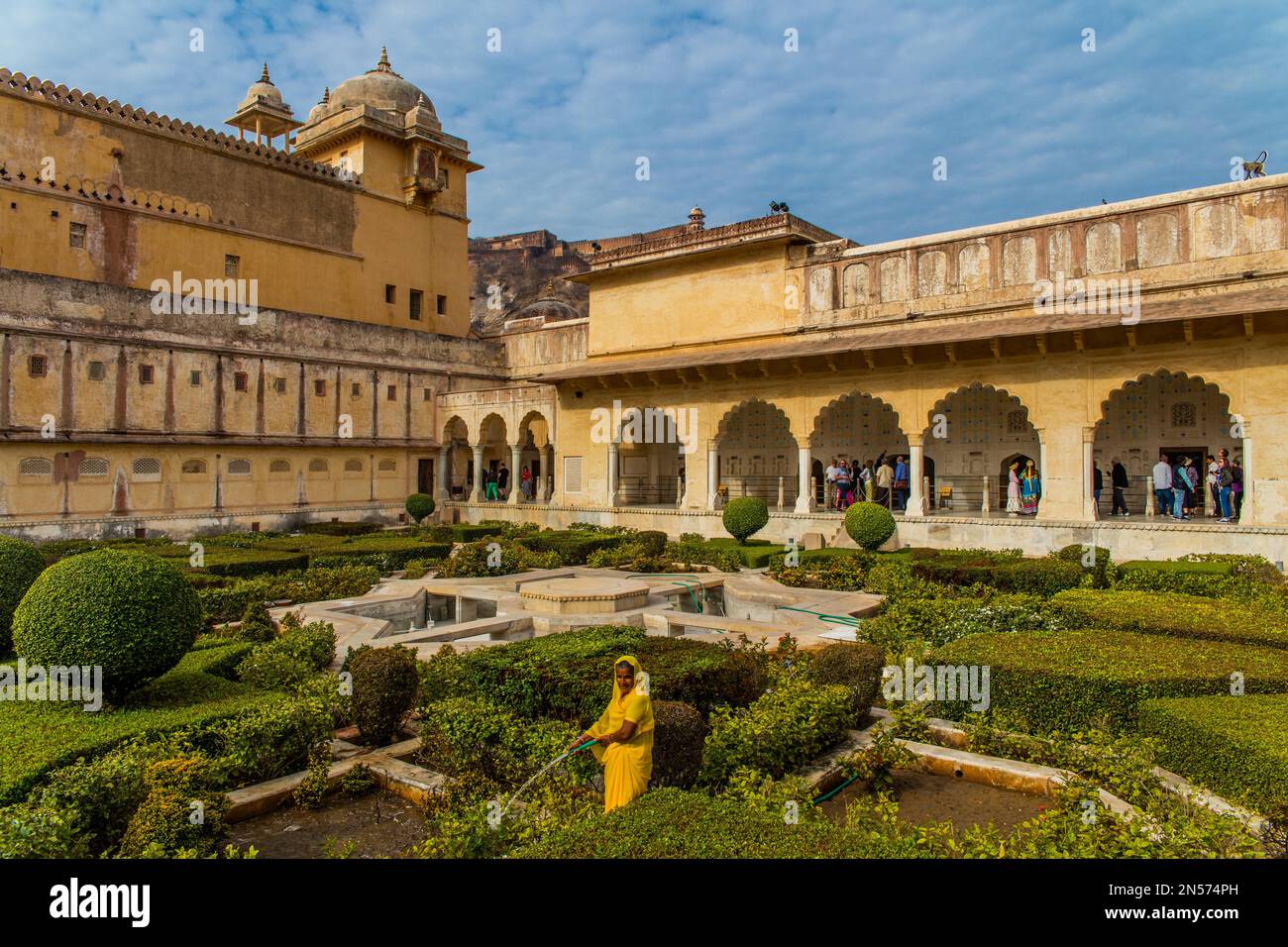 Mughal Garden in front of the Mirror Palace, Amber Fort, Amber ...