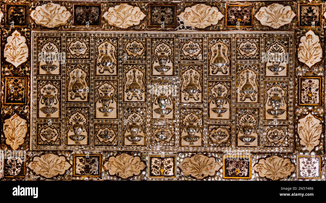 Mirror Palace Sheesh Mahal, Fort Amber, Amber, Rajasthan, India Stock ...