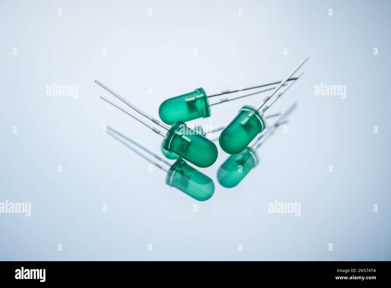 green light emitting diode optical element Stock Photo - Alamy