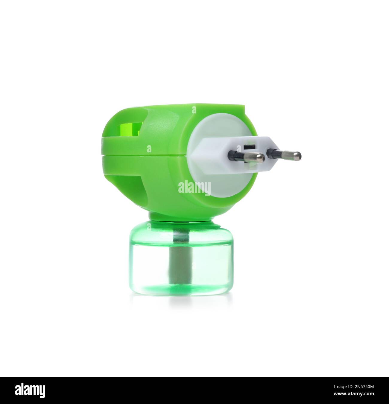 Electric vaporizer with insect repellent liquid isolated on white Stock ...