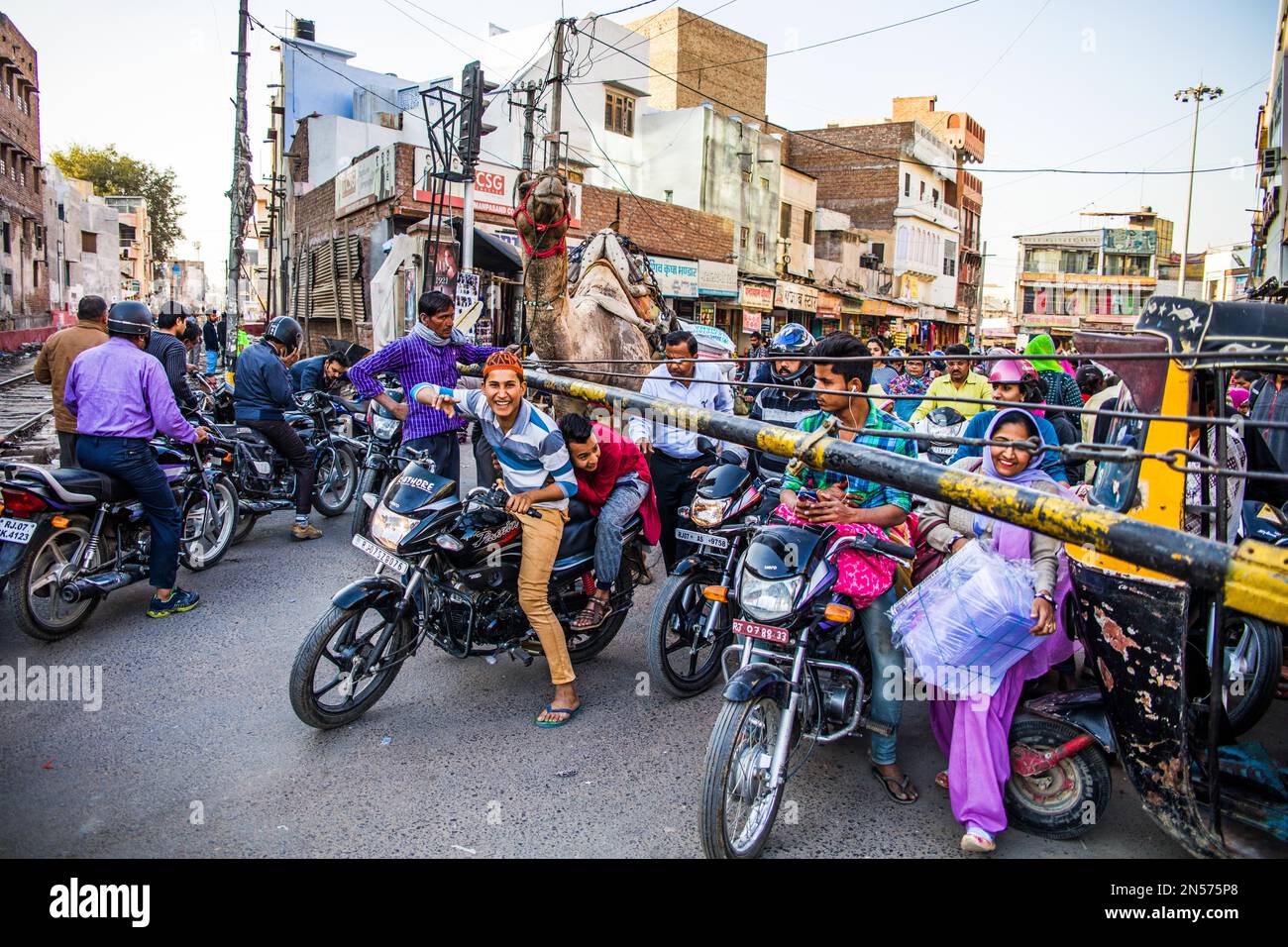 Indian railway crossing hi-res stock photography and images - Alamy