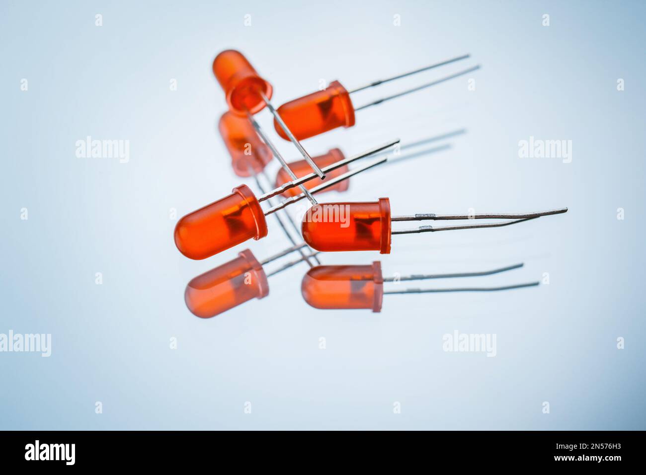 red light emitting diode electronic element Stock Photo - Alamy