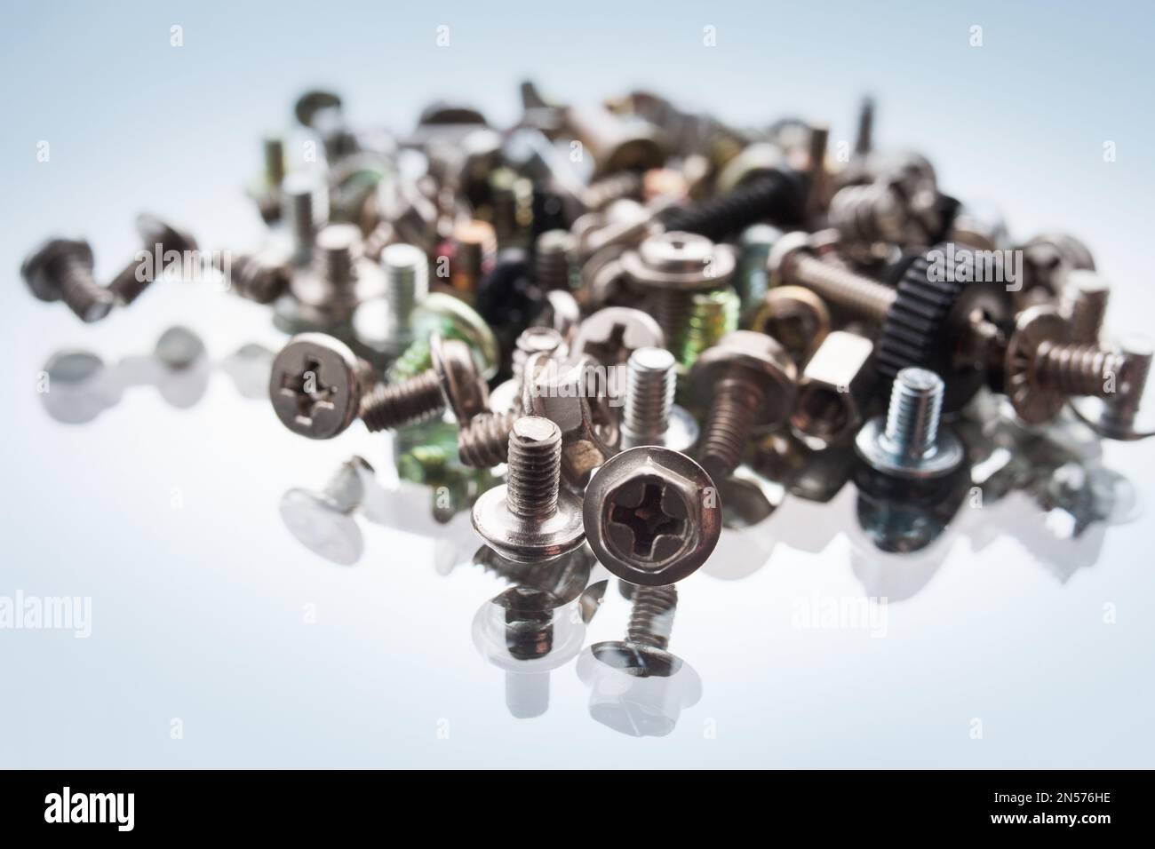 screws assortment computer assembly elements Stock Photo - Alamy