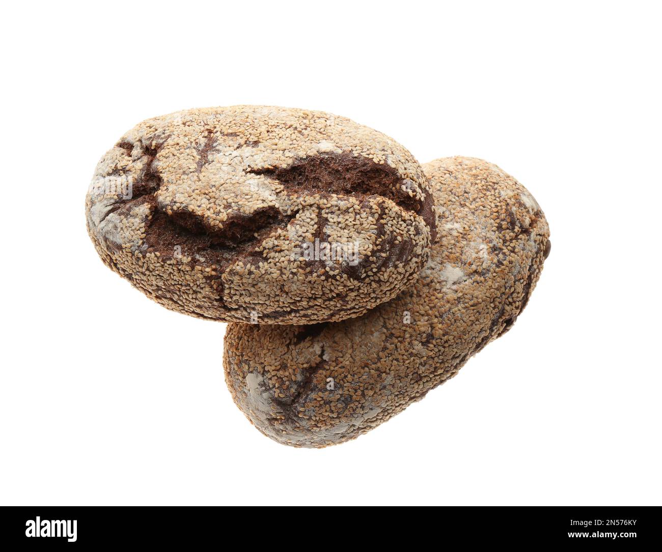 Loaves of delicious fresh bread on white background Stock Photo - Alamy