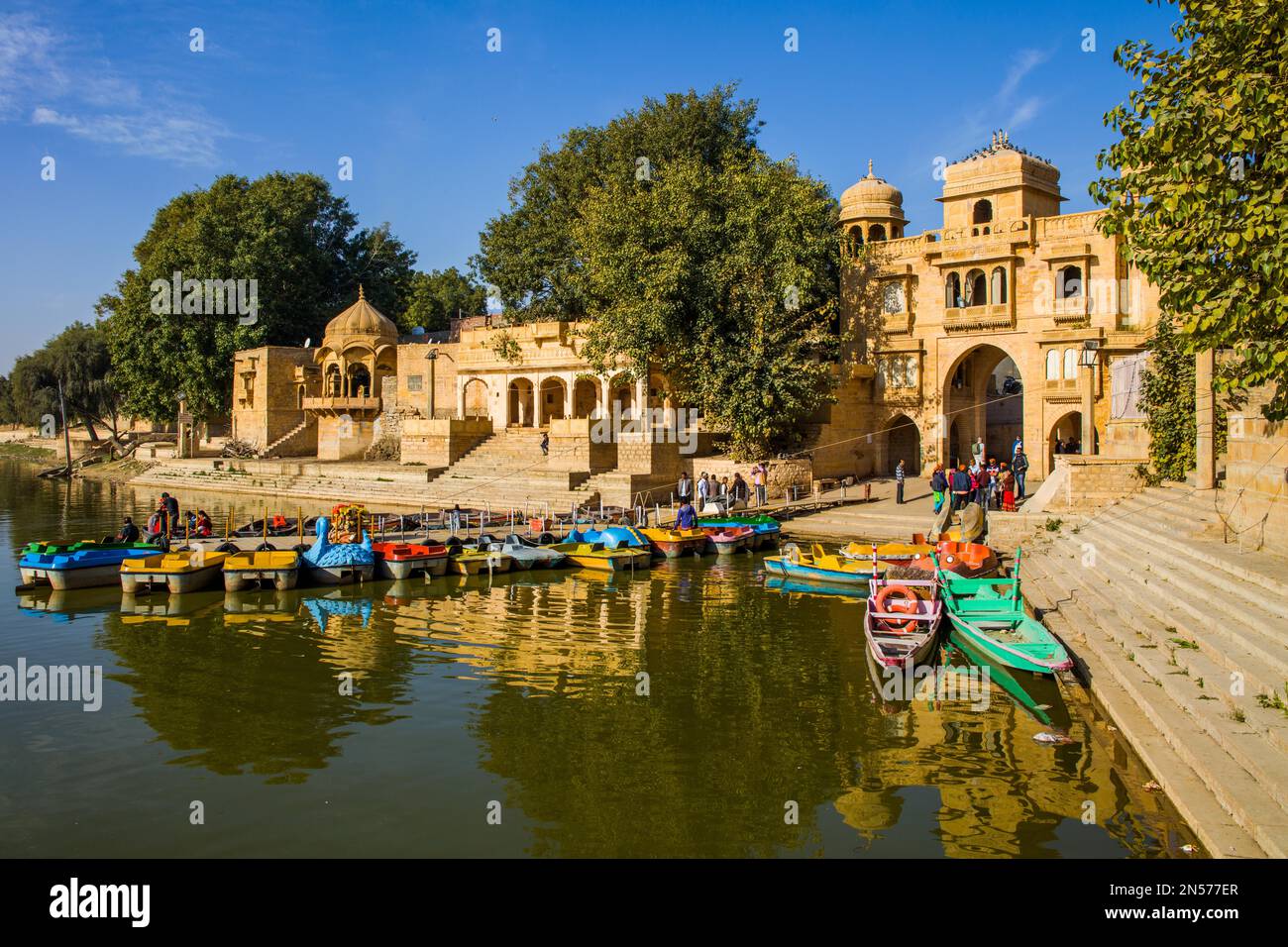 Tilon-ki-Pol at Gadi Sagar Tank, Jaisalmer, an exotic city in the Thar ...
