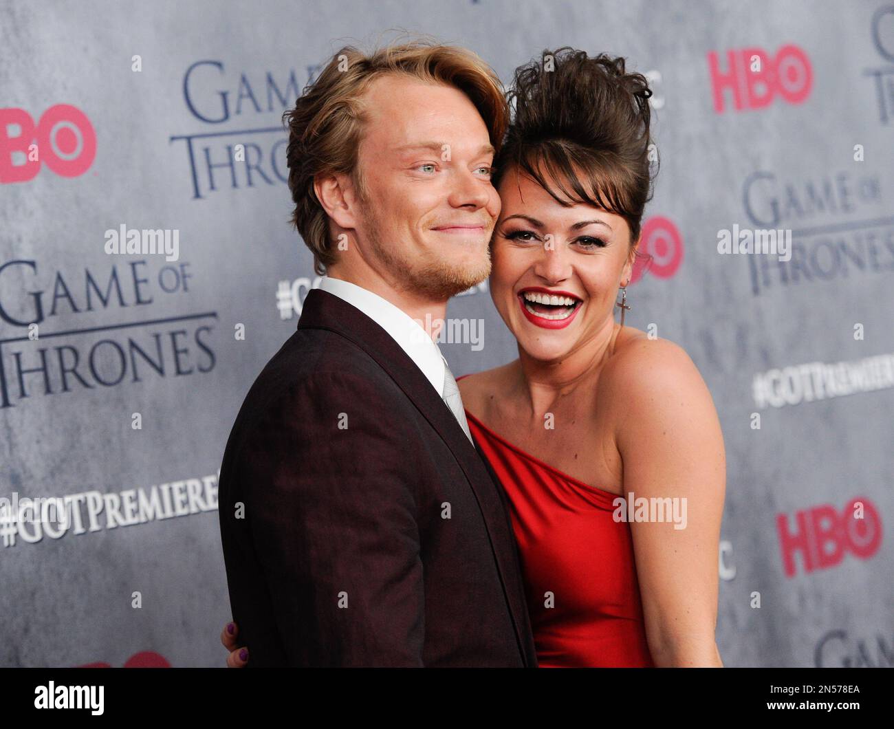 Actor Alfie Allen and fiancé Jaime Winstone attend HBO's "Game of ...