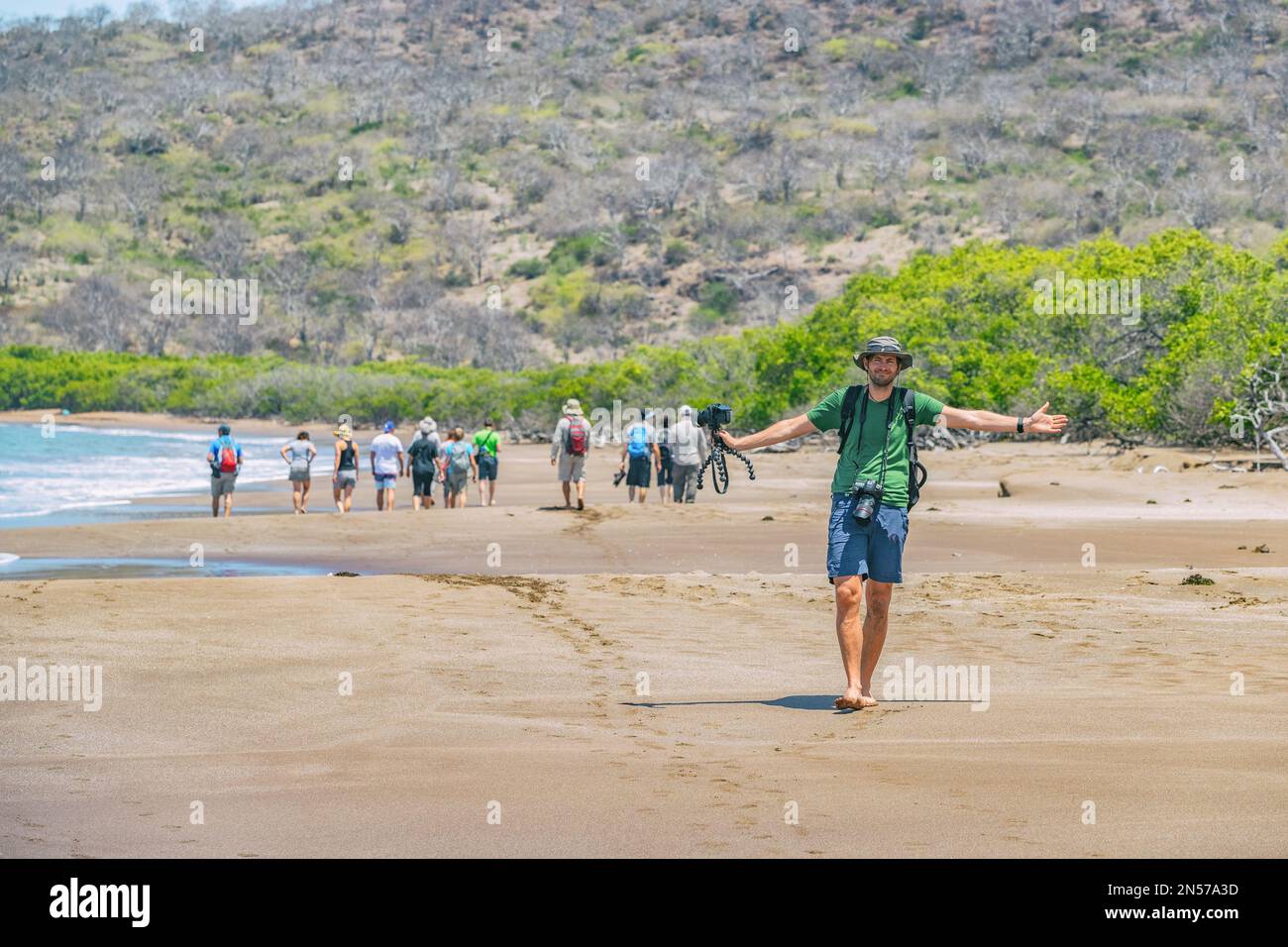Galapagos tourism travel photographer group of tourists on cruise ...