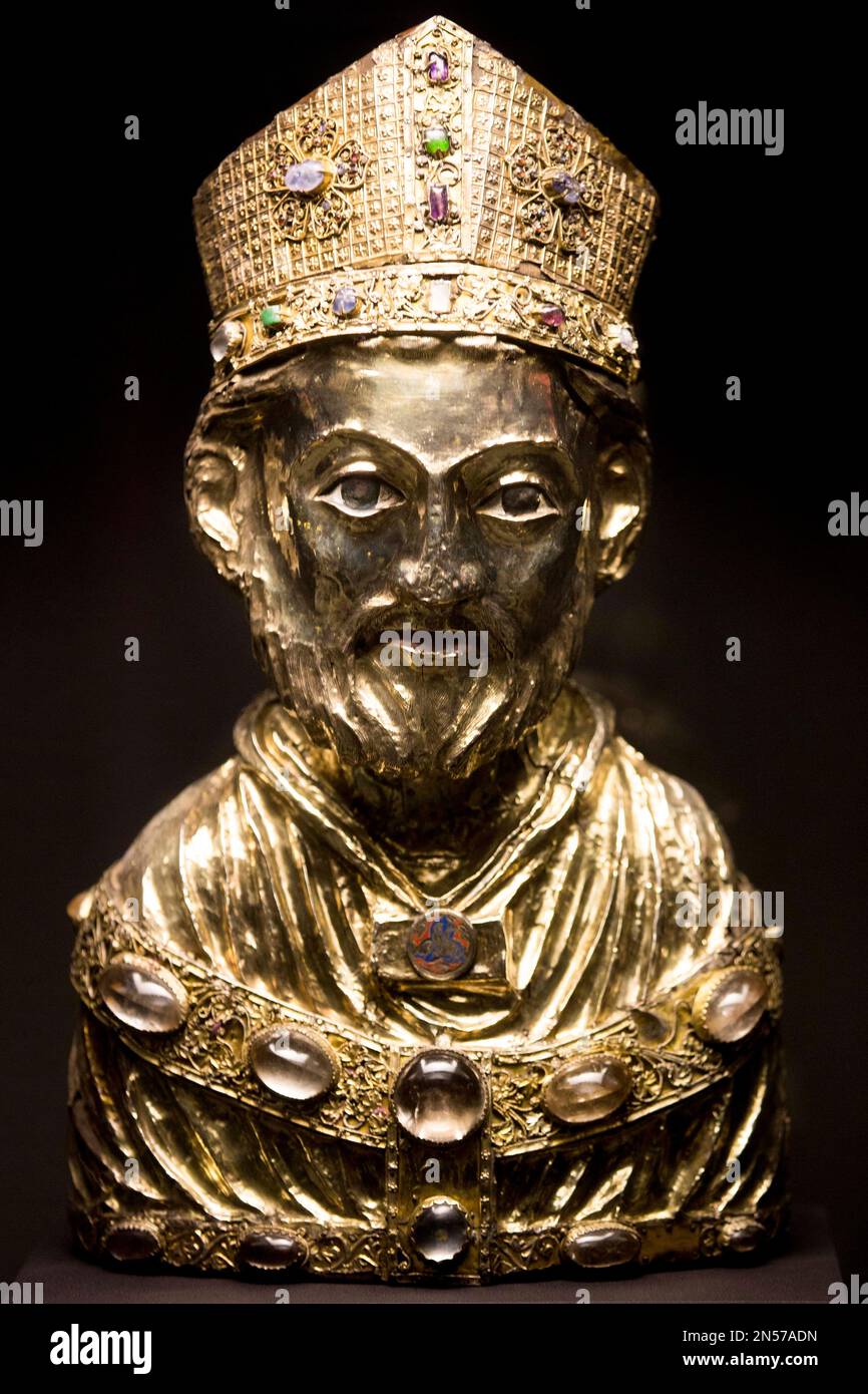 FILE - In this Jan. 9, 2014 file picture a medieval reliquary bust of ...