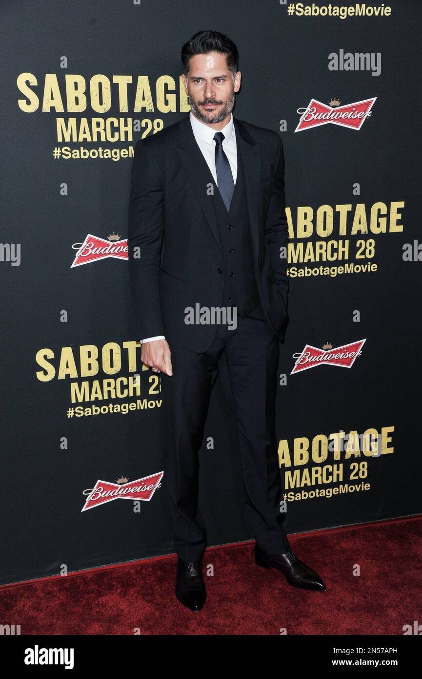 Joe Manganiello arrives at the LA Premiere of "Sabotage" on Wednesday ...
