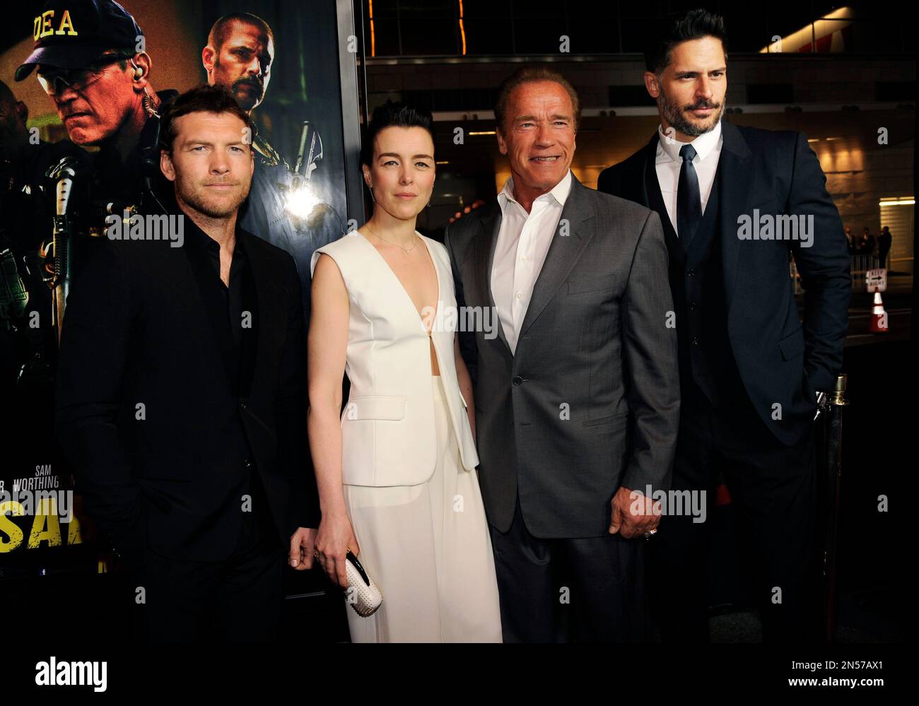 "Sabotage" cast members, left to right, Sam Worthington, Olivia ...