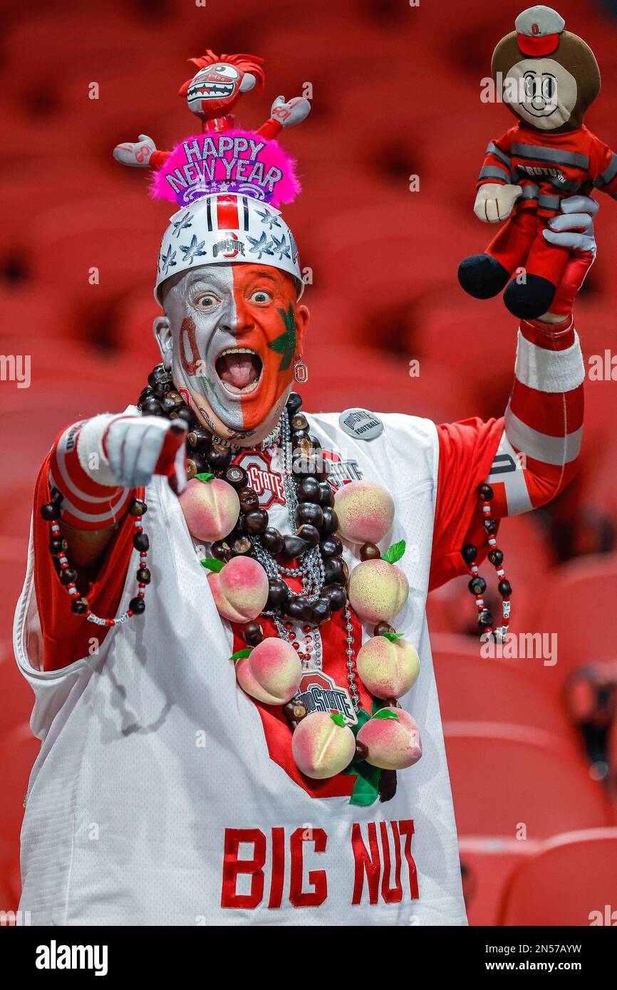 December 31, 2022: Ohio State superfan, The Big Nut, prior to the Chick ...
