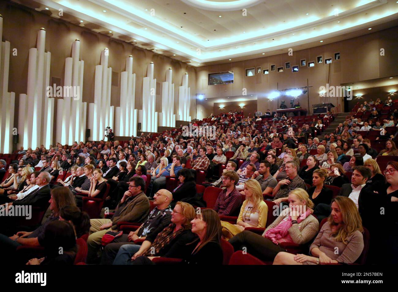 Audience in a panel at "An Evening with Justified," on Wednesday, March ...