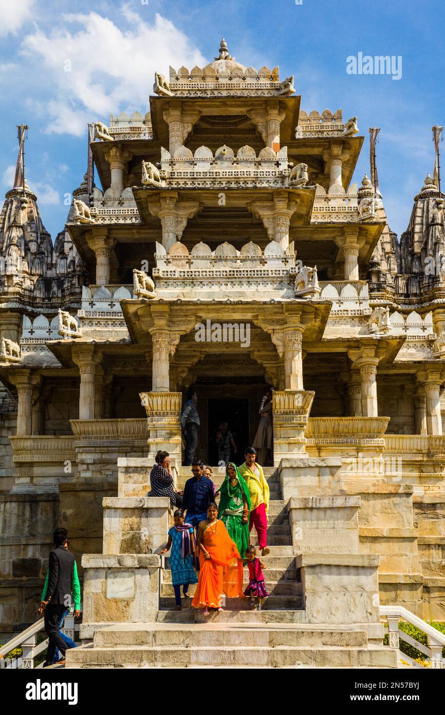 Temple staircase, Ranakpur temple complex, most important testimony to ...