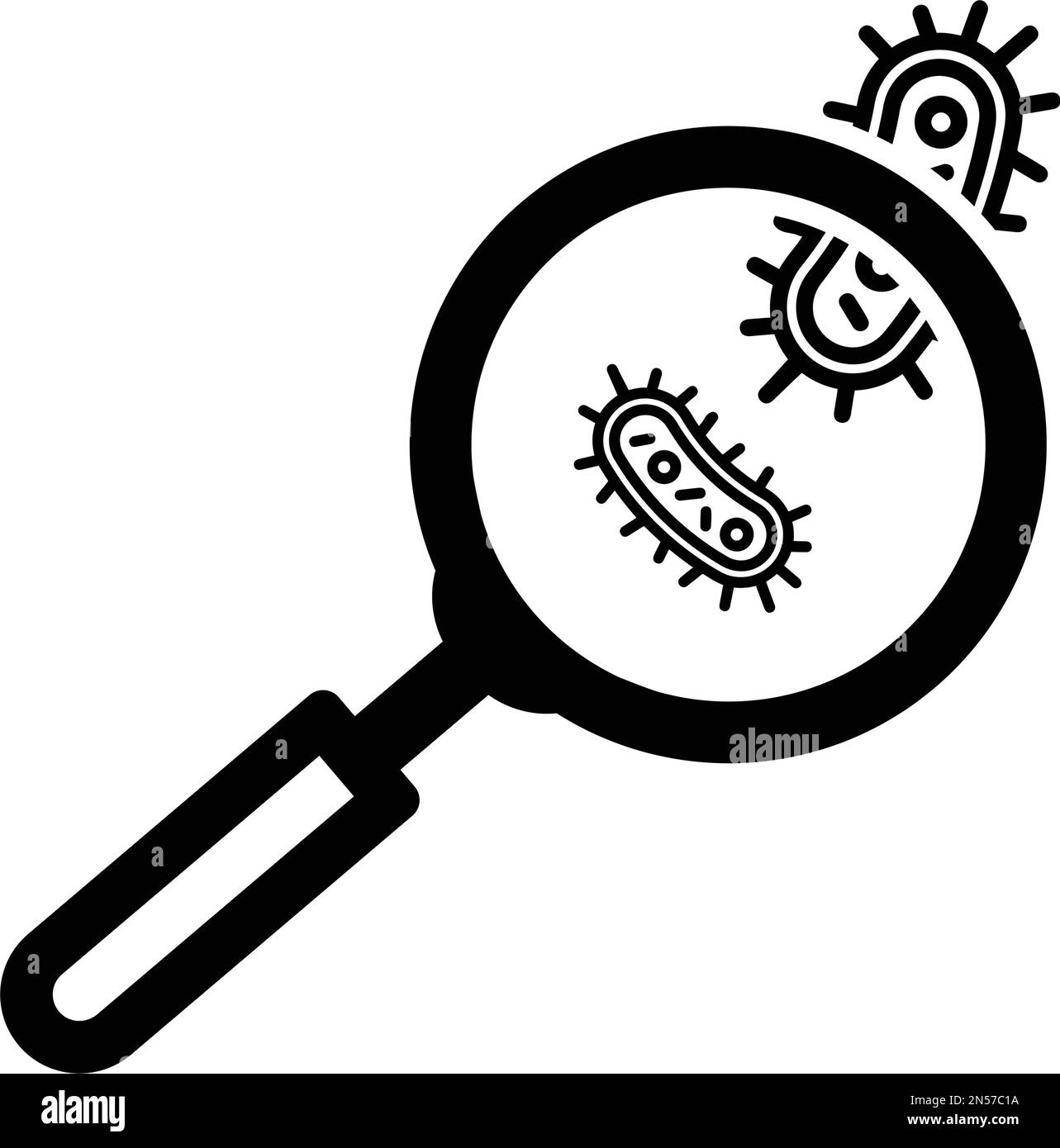 Search, bacteria, zoom icon - Simple editable vector EPS file Stock ...