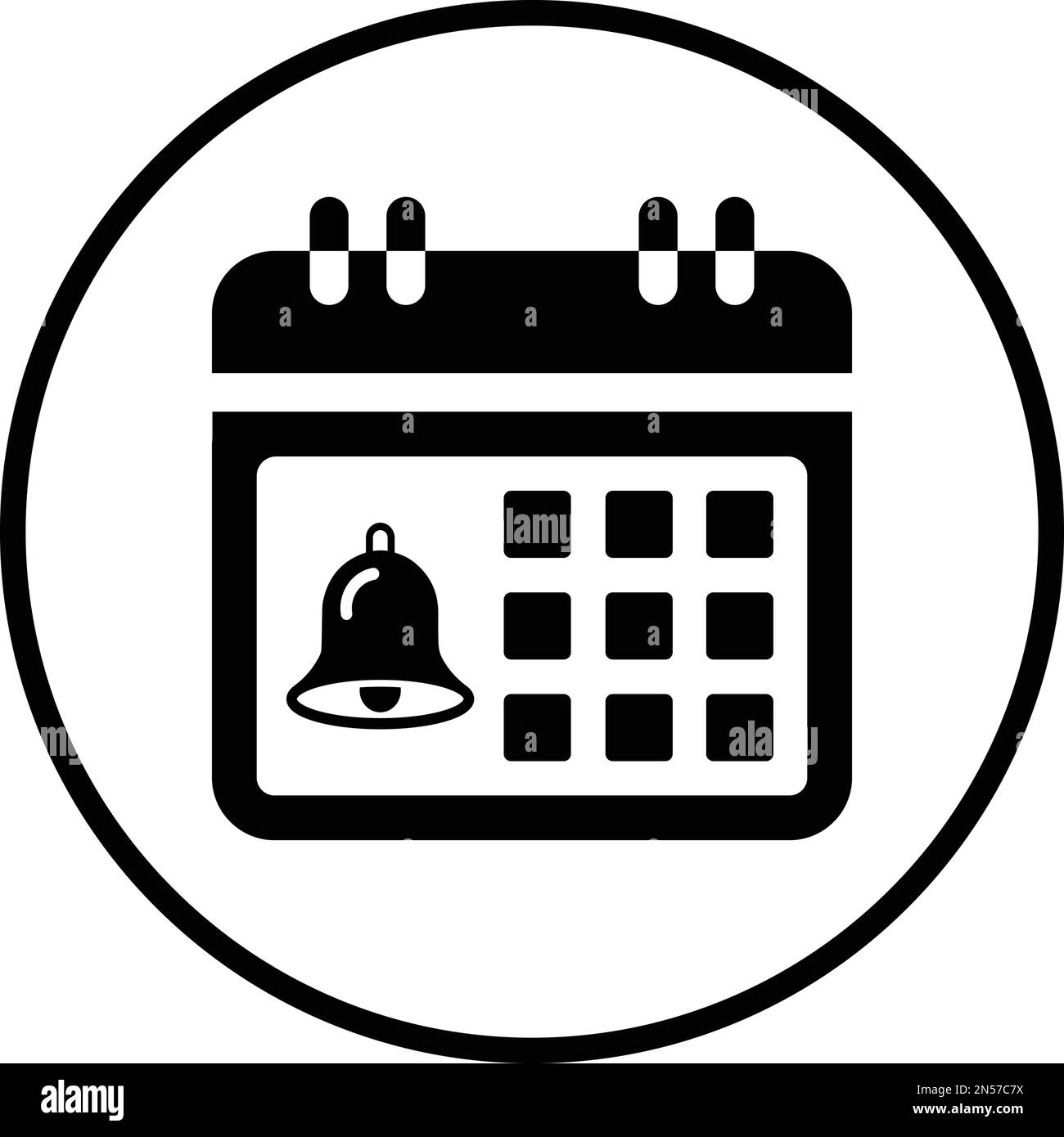 Bell, calendar, notification icon - Vector EPS file. Perfect use for ...