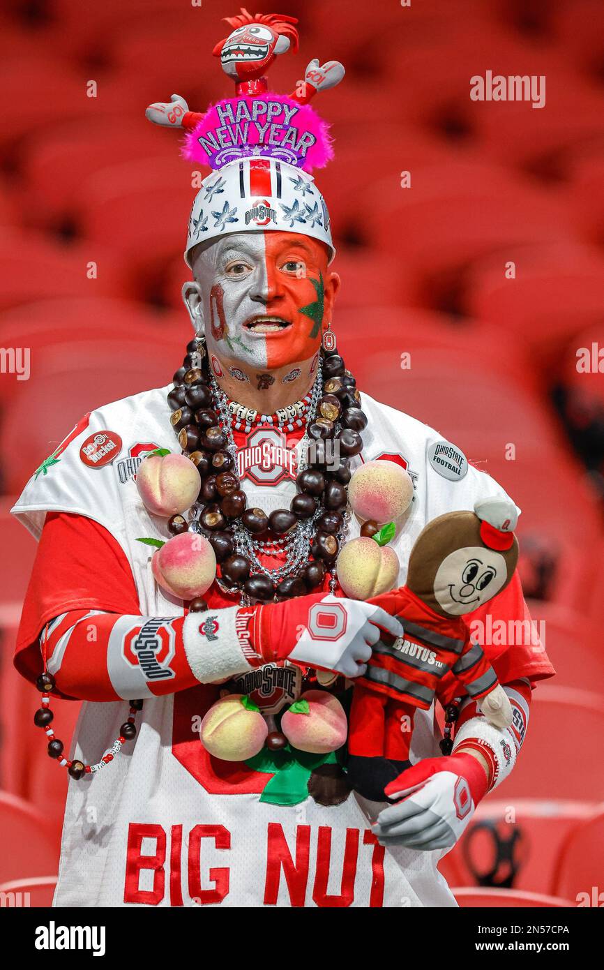 December 31, 2022: Ohio State superfan, The Big Nut, prior to the Chick ...
