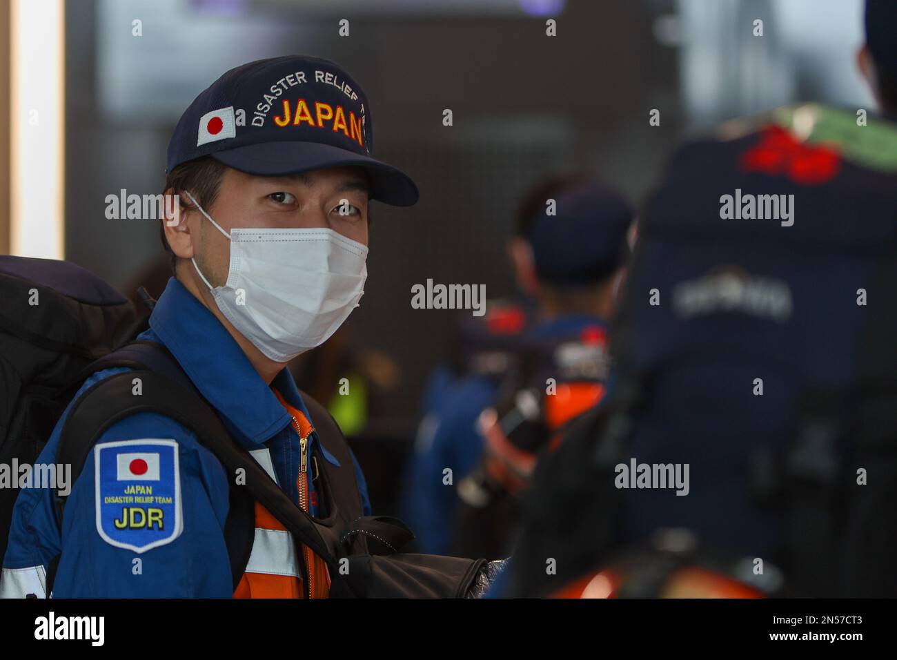 Istanbul, Istanbul, Turkey. 8th Feb, 2023. Members of a Japanese rescue ...