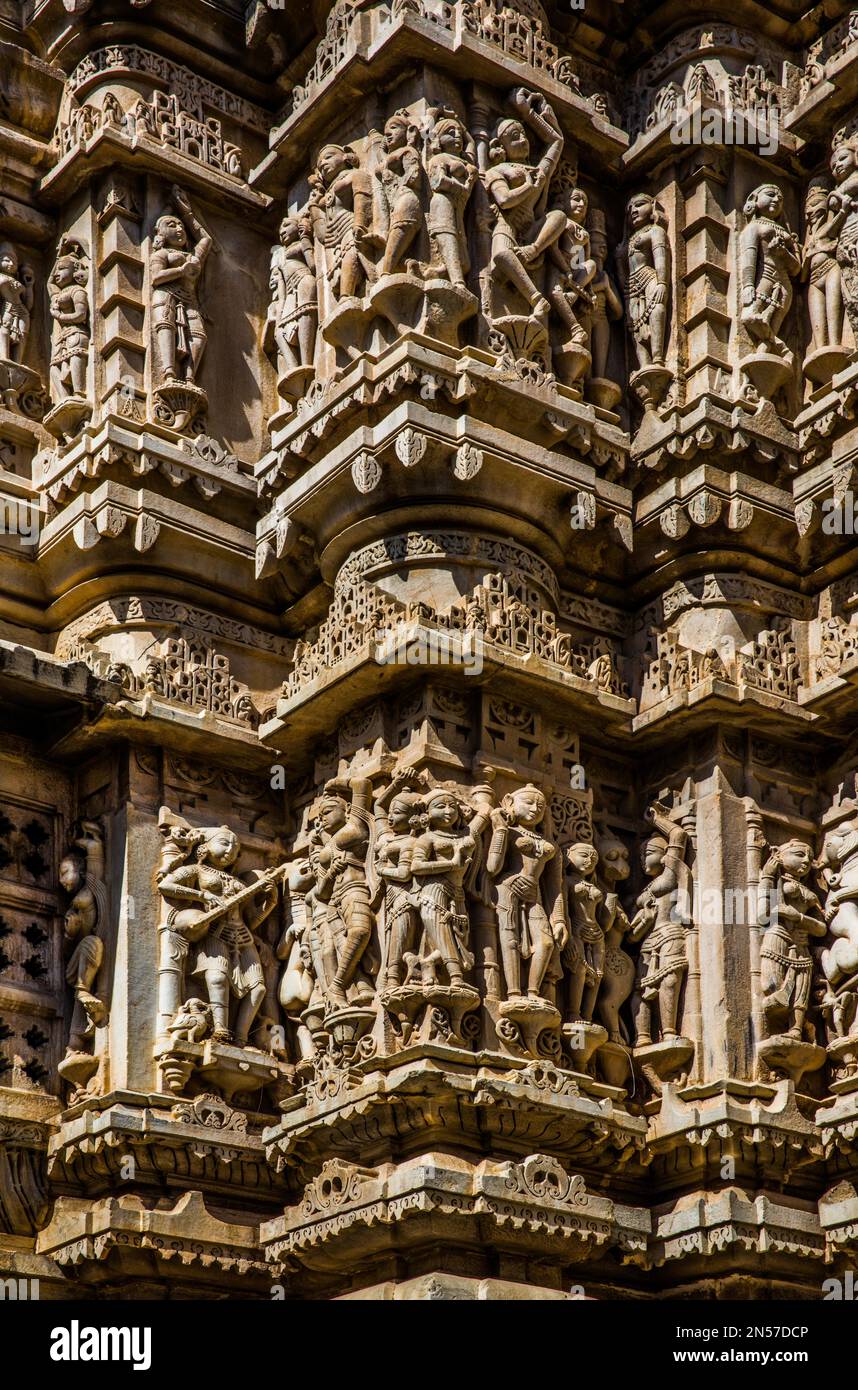 Relief with depictions of Vishnu, dancing nymphs, scenes from the life ...