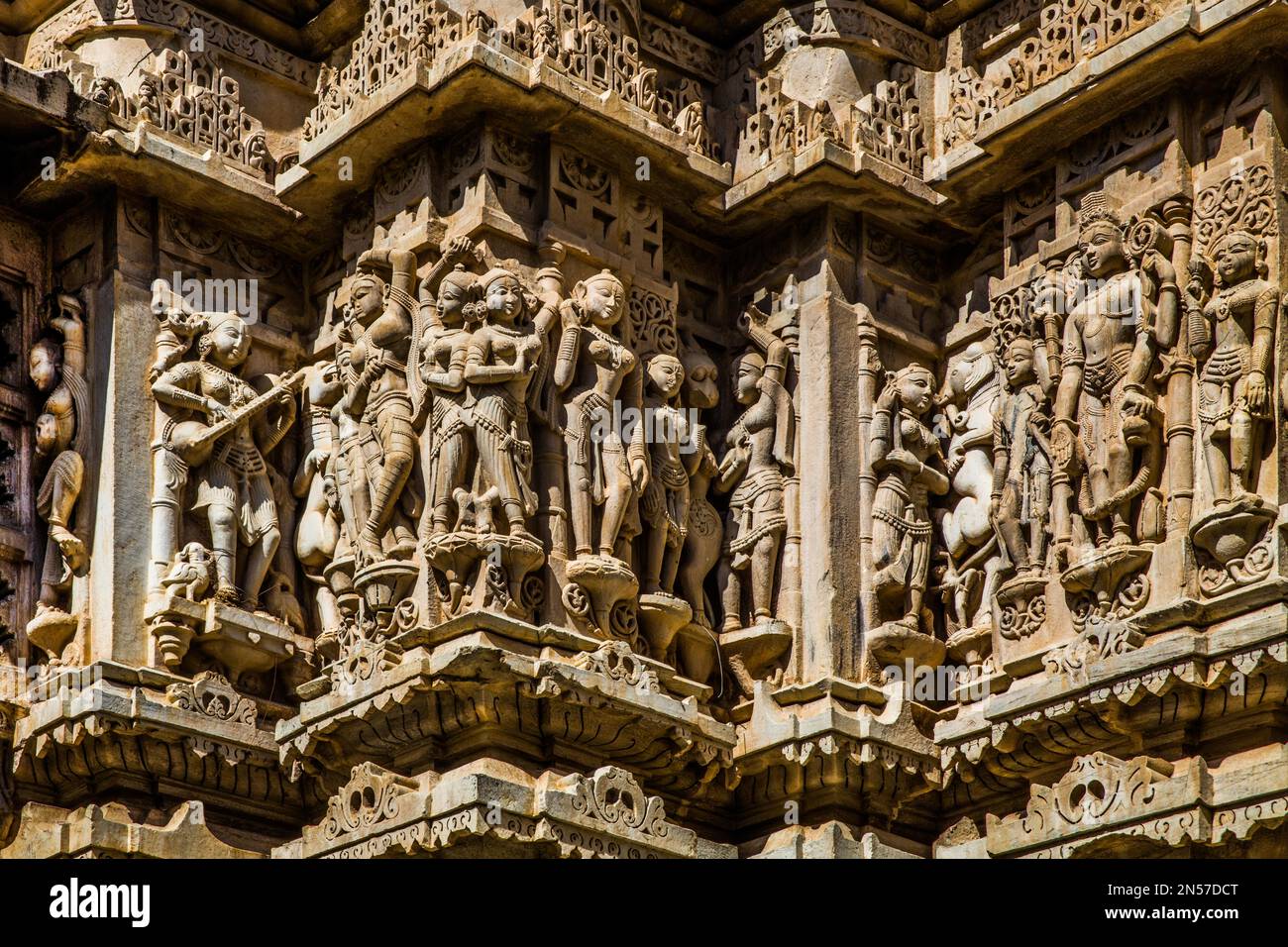 Relief with depictions of Vishnu, dancing nymphs, scenes from the life ...