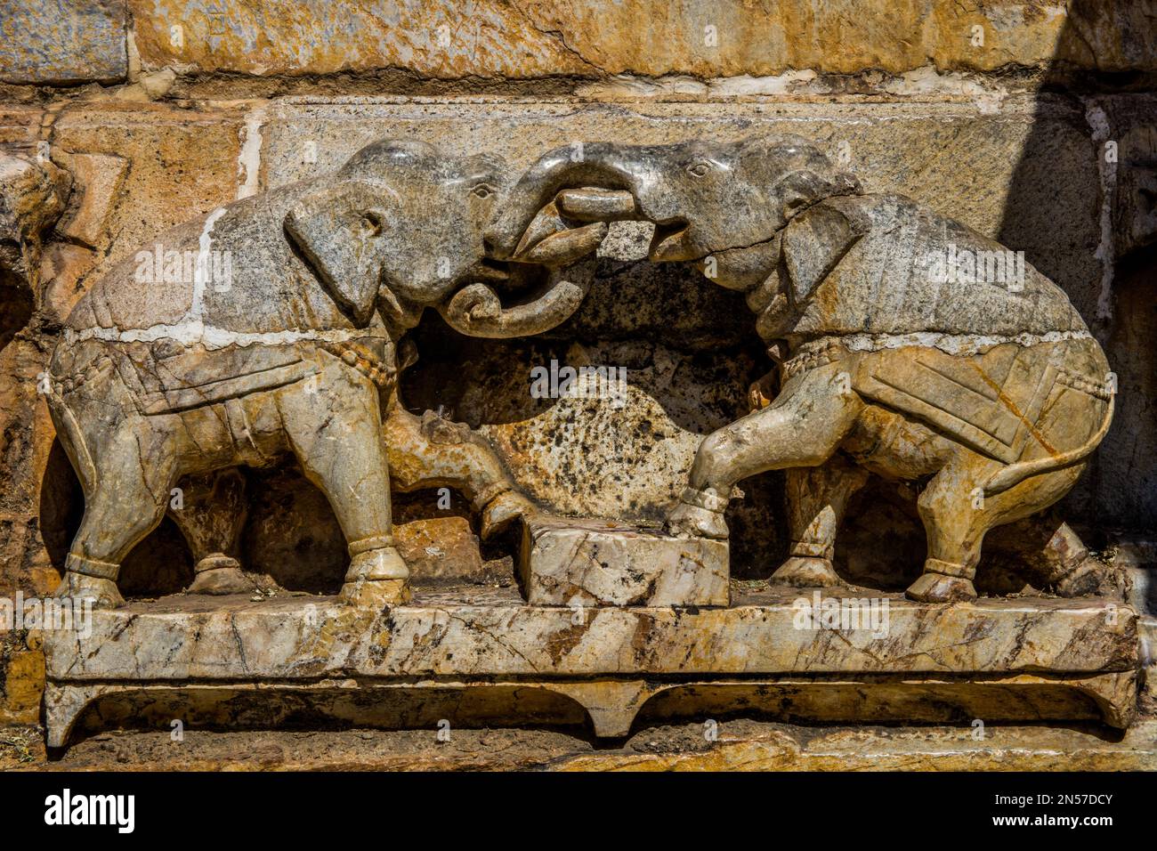 Relief with elephants, Jagdish Temple, Udaipur, Udaipur, Rajasthan ...