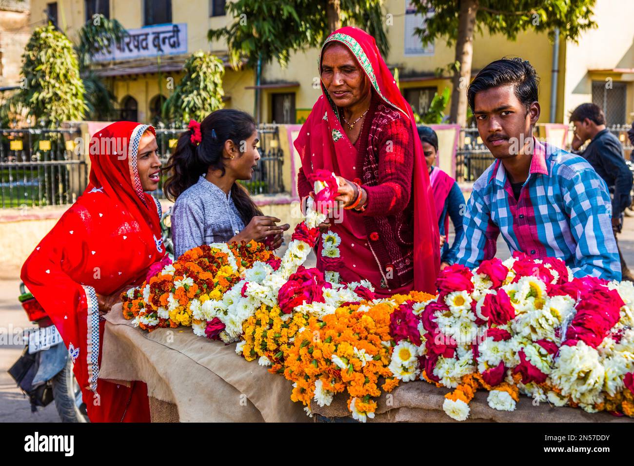 Flower garlands, colourful markets and craftsmen in the old town of ...