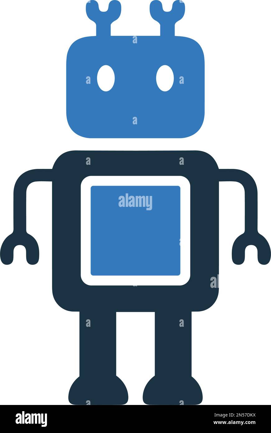 Robot, machine icon - Simple editable vector EPS file Stock Vector ...